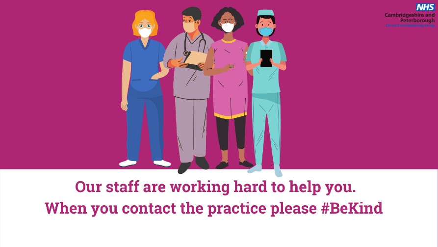 Please be kind to our staff – St George's Medical Centre